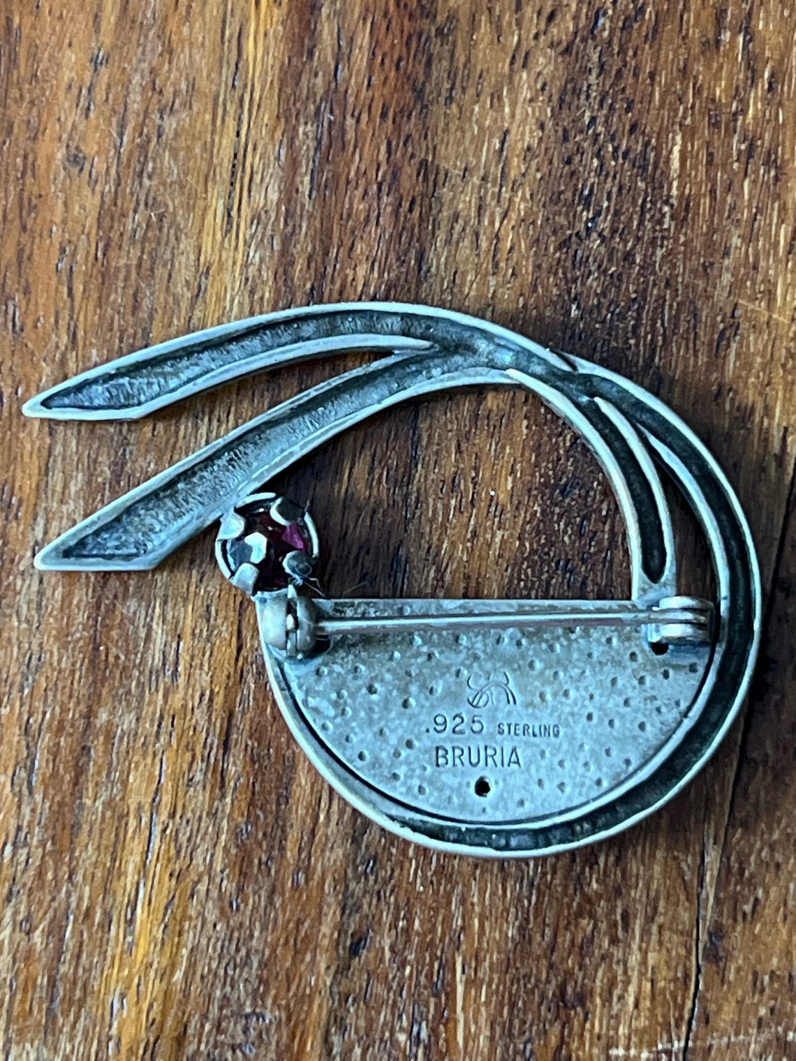 Roman Glass Sterling Brooch - Modernist - Bruria - Israel - Gemstone ...
