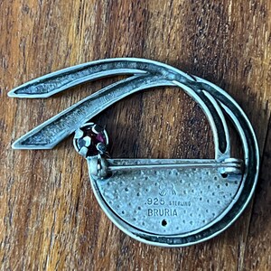 Roman Glass Sterling Brooch - Modernist - Bruria - Israel - Gemstone ...