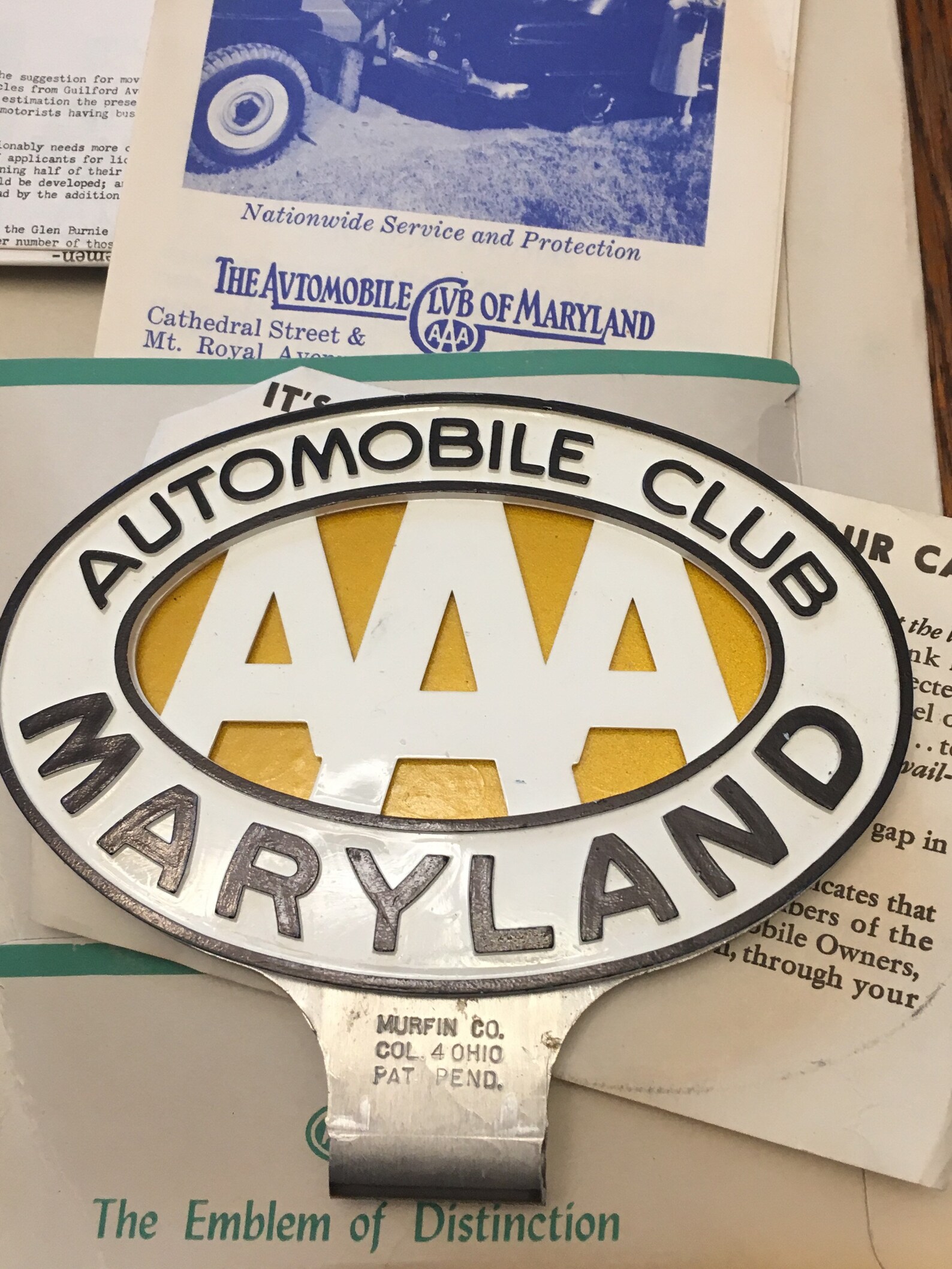 AAA Membership Packet Topper Map Ephemera Classic Car | Etsy