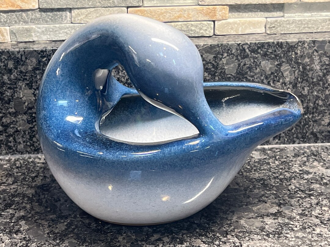 Studio Pottery Bird - Bowl - Server - Planter - Peter Pots - Blue ...