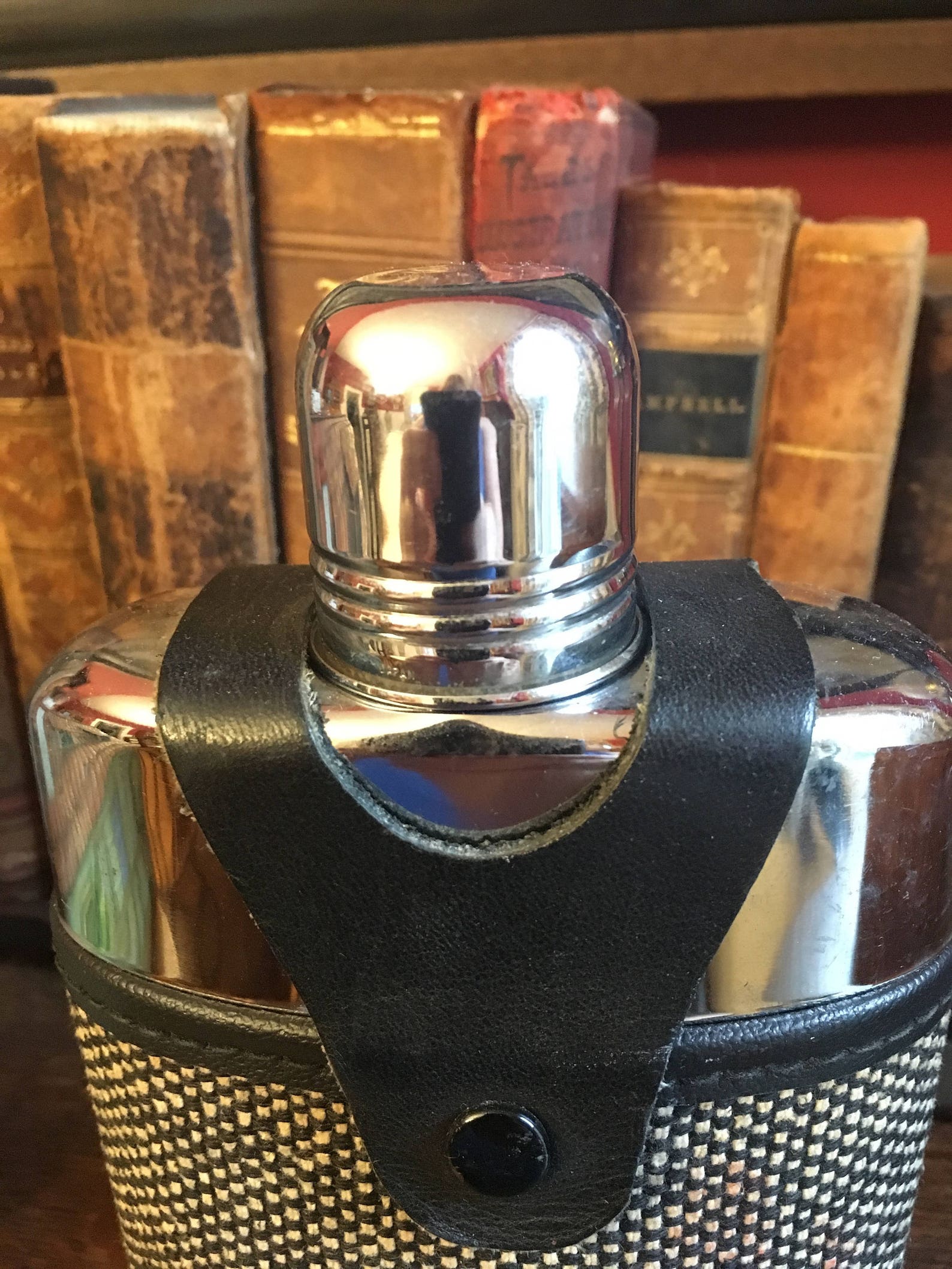 Christian Dior Flask - Leather and Textile Case - Vintage - Black ...