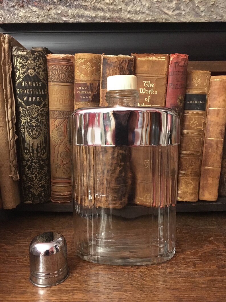 Christian Dior Flask - Leather and Textile Case - Vintage - Black ...