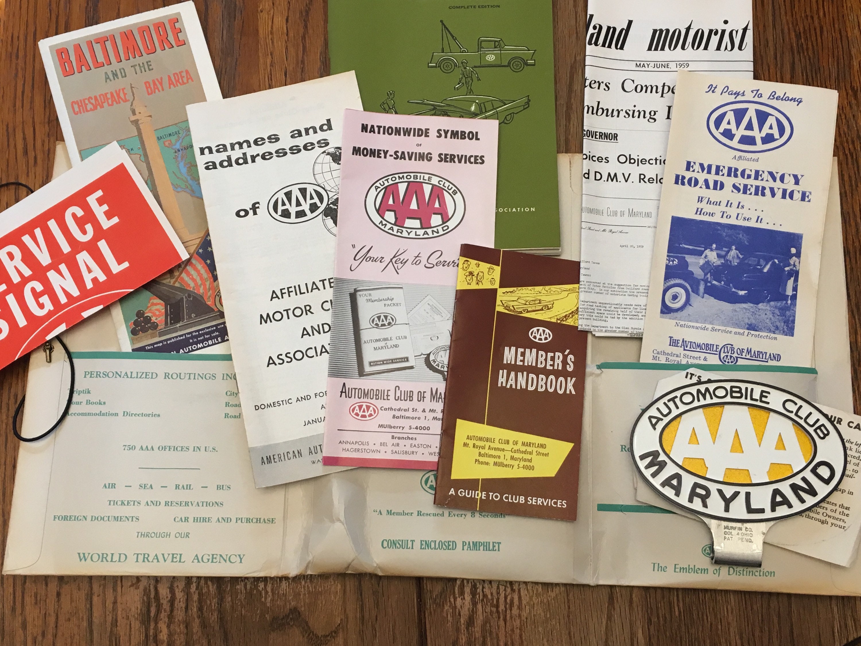 AAA Membership Packet Topper Map Ephemera Classic Car | Etsy