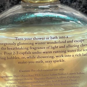 Snow Glow - Rare Bath and Body Works Shower and Bath Gel - Liquid Soap ...
