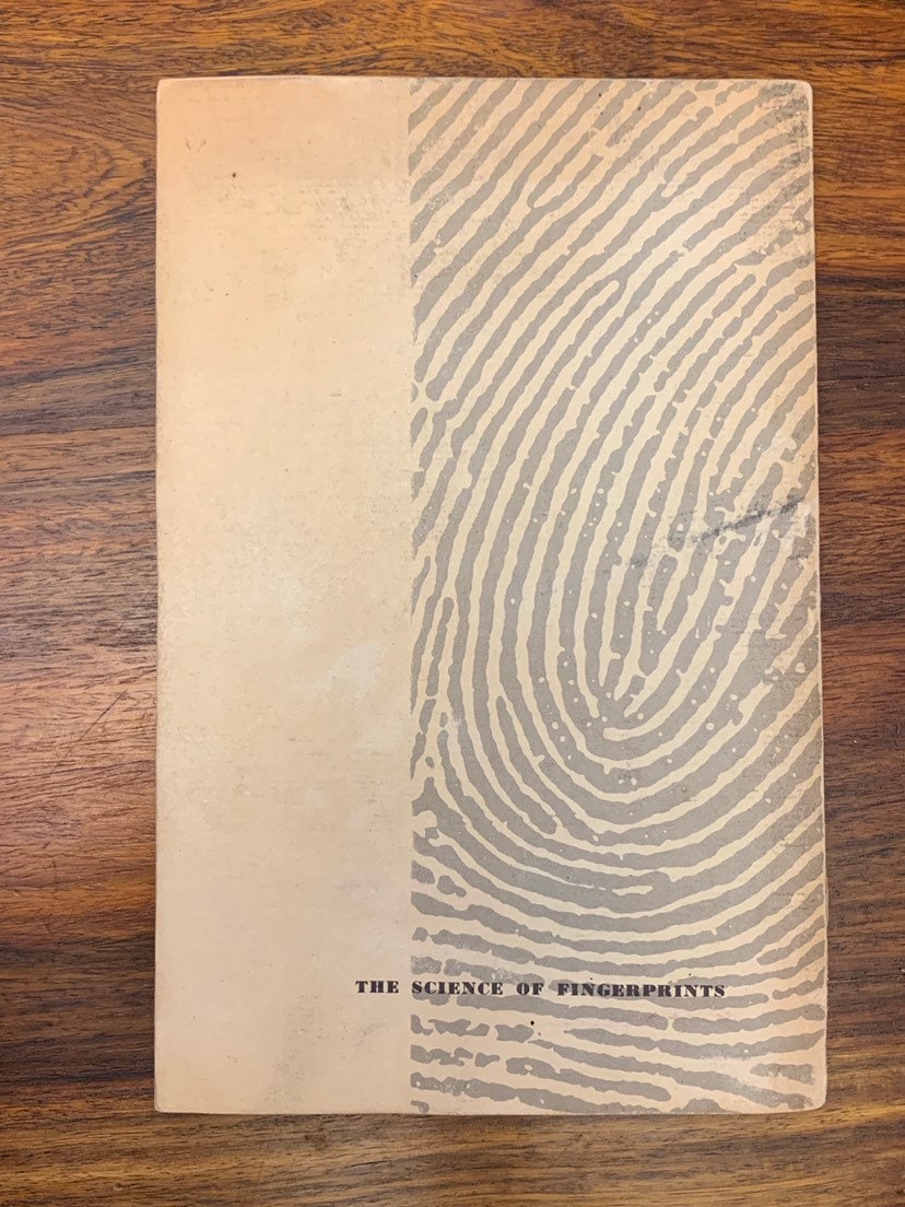 Science of Fingerprints Book First Edition FBI Hoover | Etsy