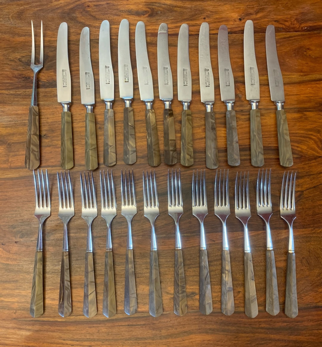 Rostfrei - Solingen Flatware Set - Deco - MCM - Bakelite - Celluloid ...