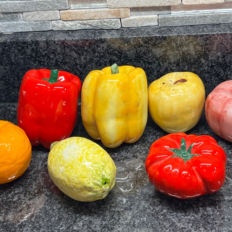 Ceramic Fruit and Vegetables - Etsy