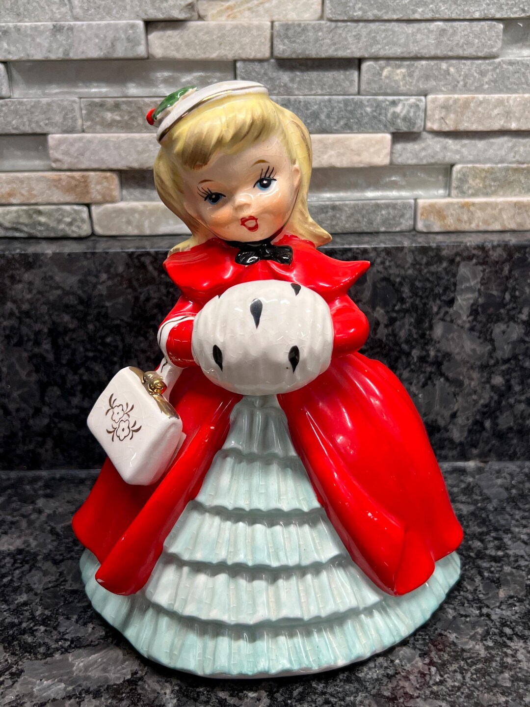 Christmas Shopper Planter - Figurine - Napco - 1954 - Ceramic ...