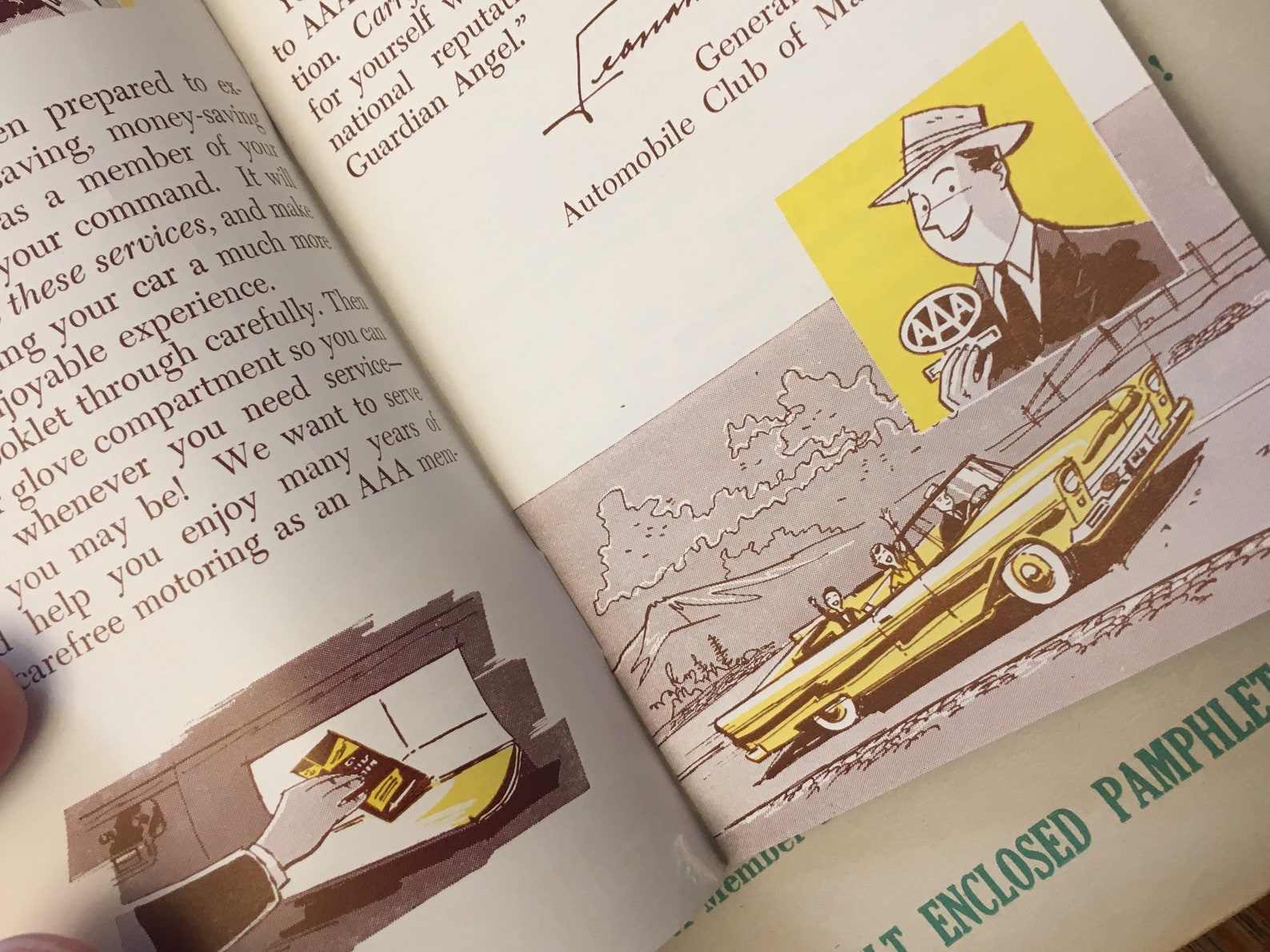 AAA Membership Packet Topper Map Ephemera Classic Car | Etsy