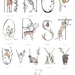 Nursery Letters / Alphabet / Flower Letters / Animal Letters / - Etsy