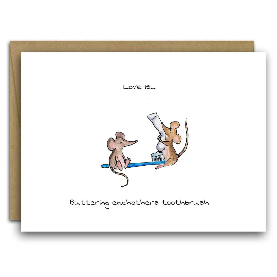 Mouse Valentine's Day Card Love Cute Mouse - Etsy