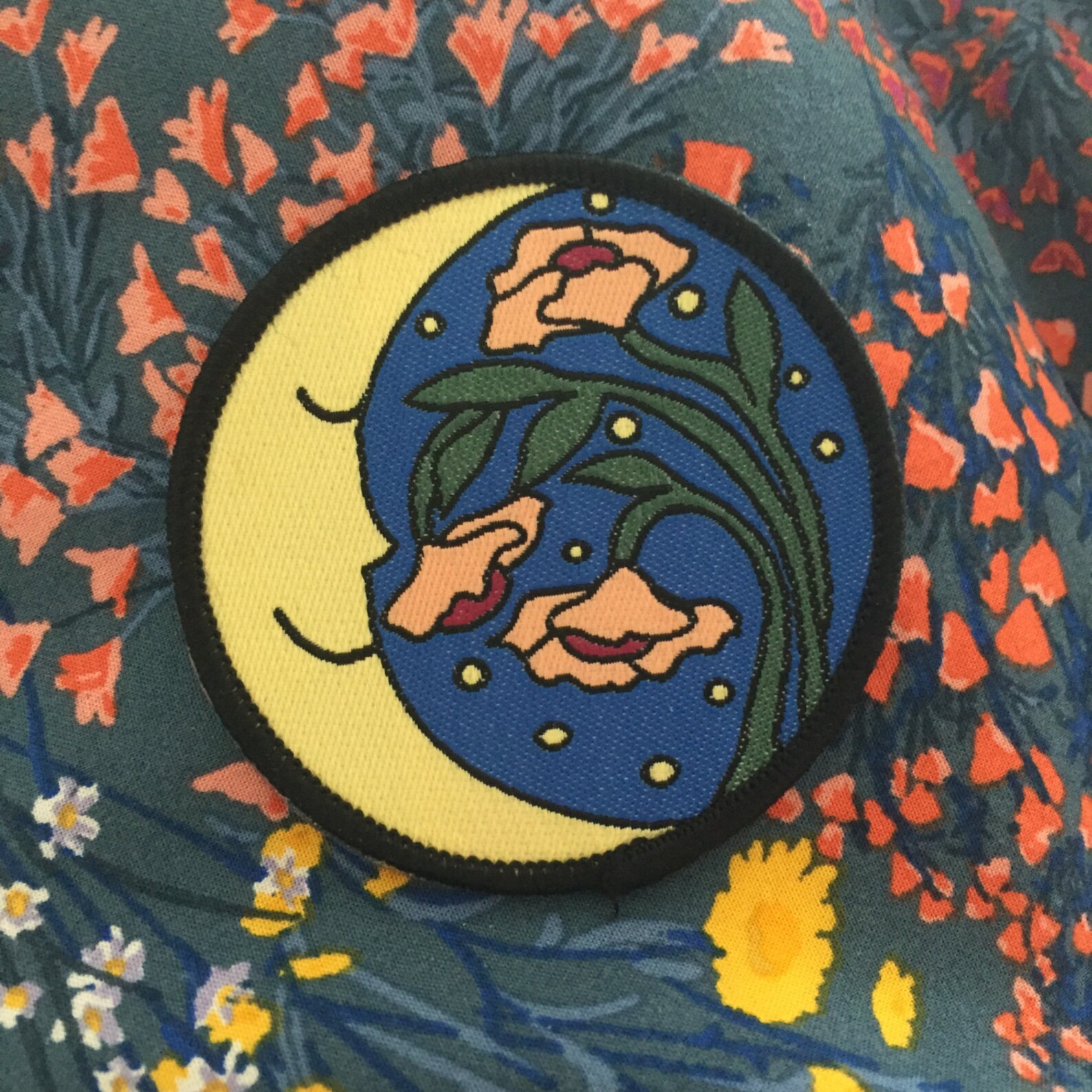 Moon Iron on Patch / Crescent Moon / Patch / Iron on Patch / | Etsy