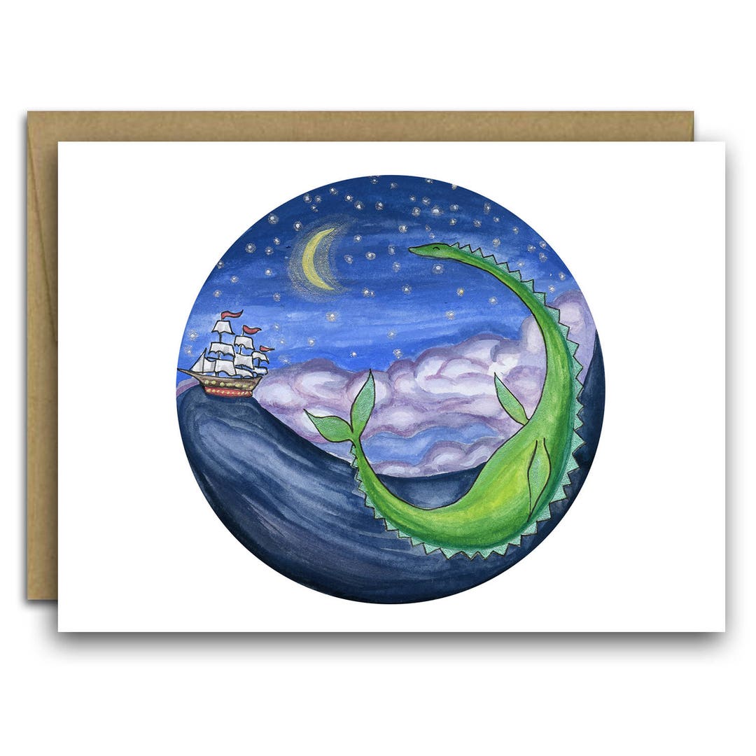 Sea Monster Best Friend Starlight Card - Etsy