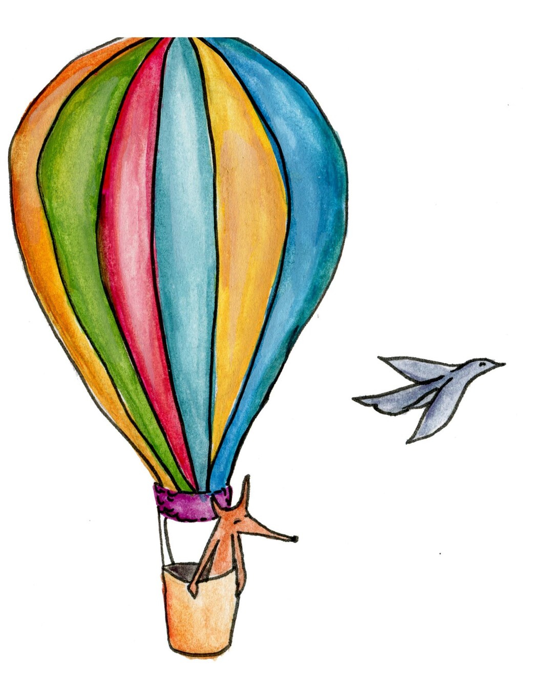 Fox Air Balloon * Fox and Crow * Friendship * Cute Animals * Hot Air ...