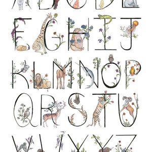 Animal Alphabet Poster / Nursery Decor / ABC Print / Nursery Wall Art ...