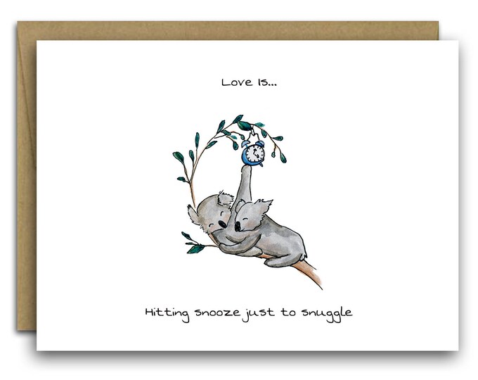 Koala Valentine's Day Card * Snuggle *snooze * Little Things * Love ...