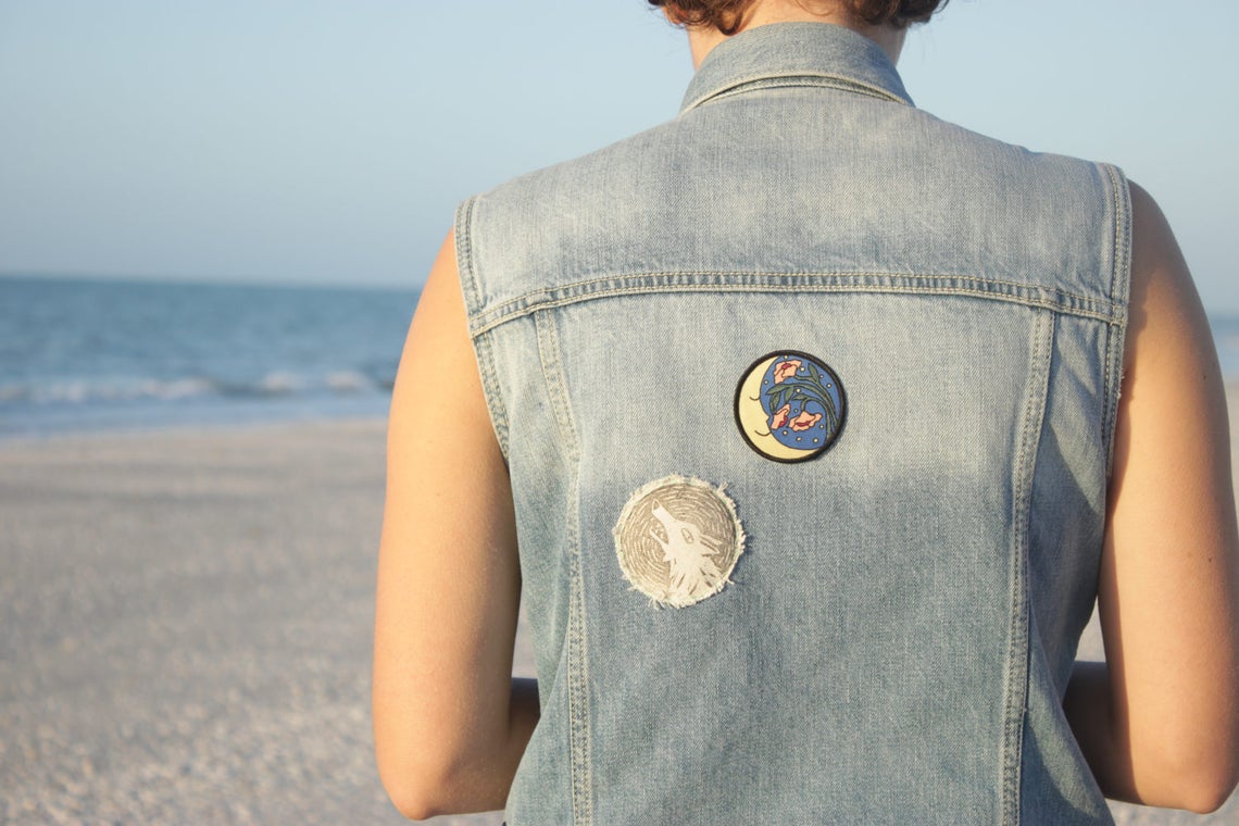 Moon Iron on Patch / Crescent Moon / Patch / Iron on Patch / - Etsy