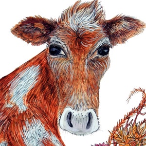 Mer-moo Signed Artist Print * Mermaid * Cow * Ocean Creature * Sea ...