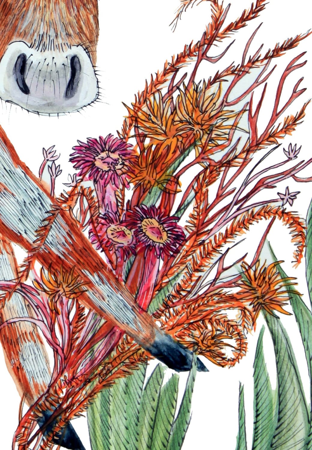 Mer-moo Signed Artist Print Mermaid Cow Ocean Creature - Etsy