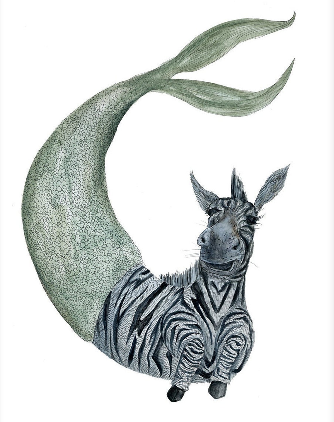 Mermaid Stickers / Mermaid / Cow / Hippo / Mythical Creature / - Etsy