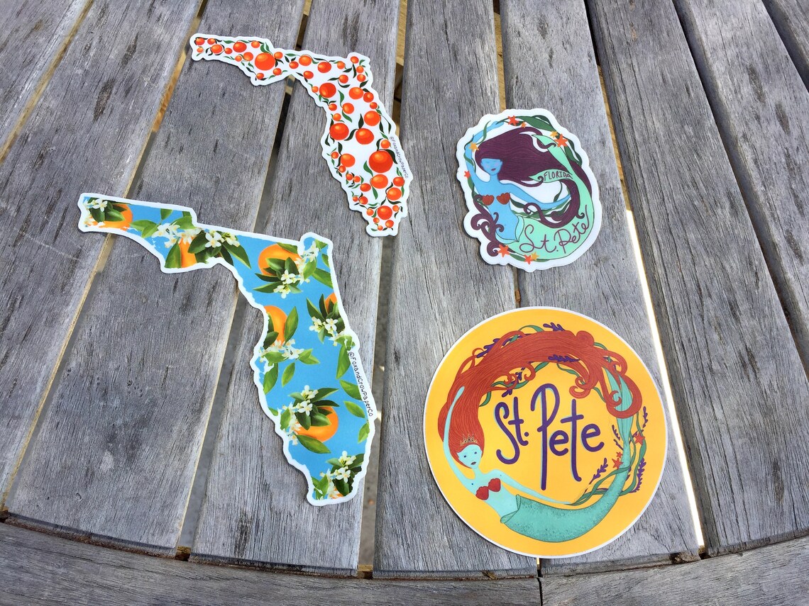 Florida Sticker / Florida Bumper Sticker / St Pete Florida / - Etsy