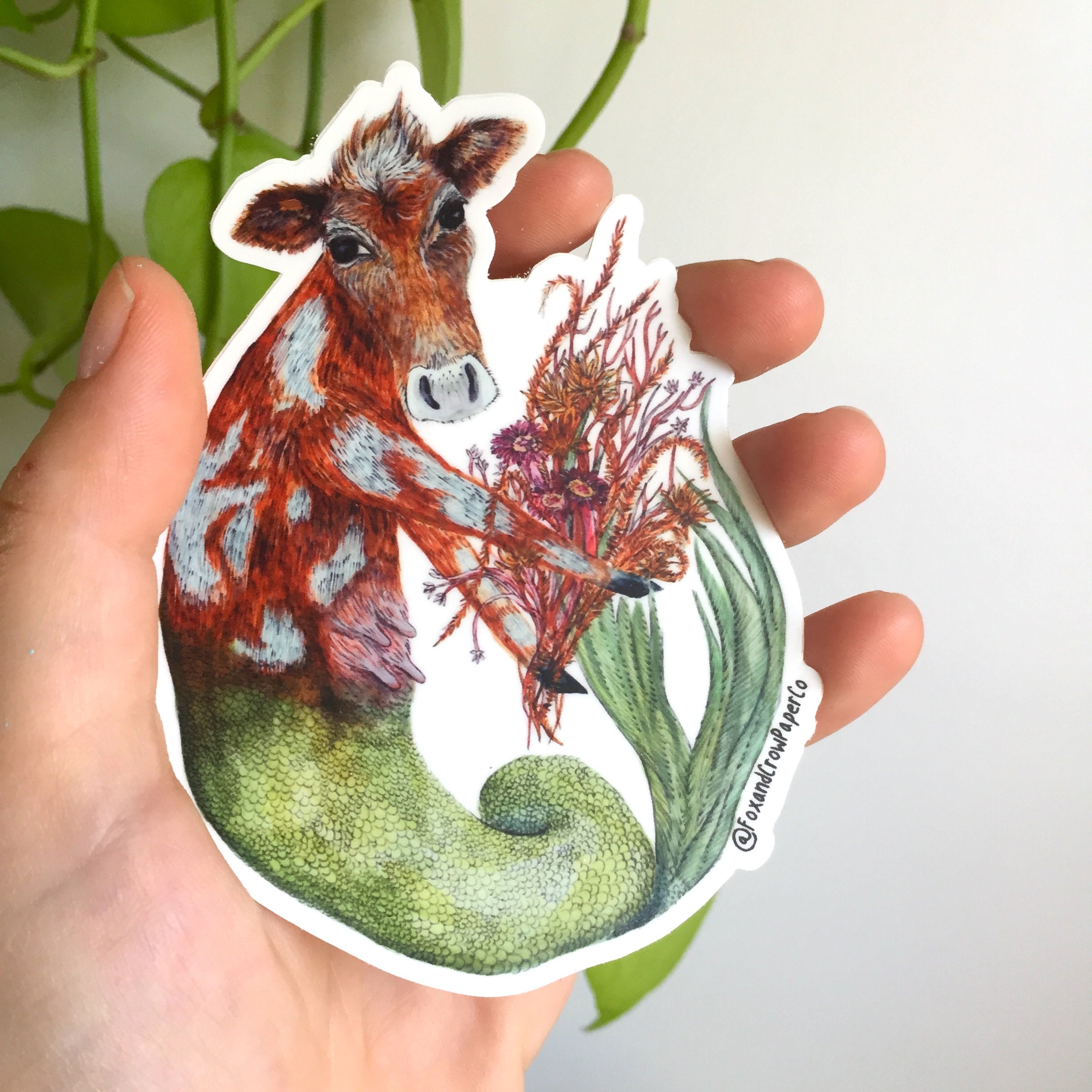 Mermaid Stickers / Mermaid / Cow / Hippo / Mythical Creature / Mermaid ...