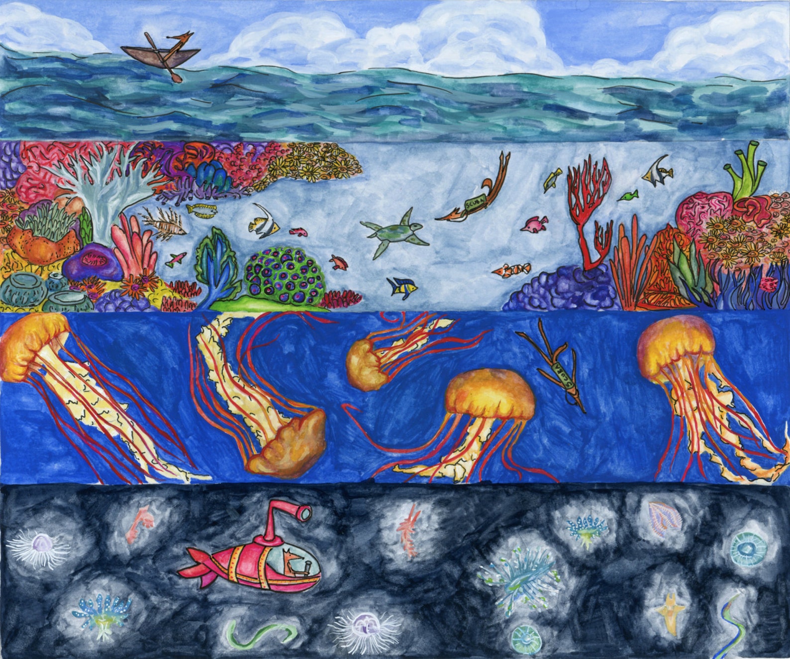 Ocean Art Kids Room / Ocean Nursery / Fox / Ocean Art / Ocean - Etsy