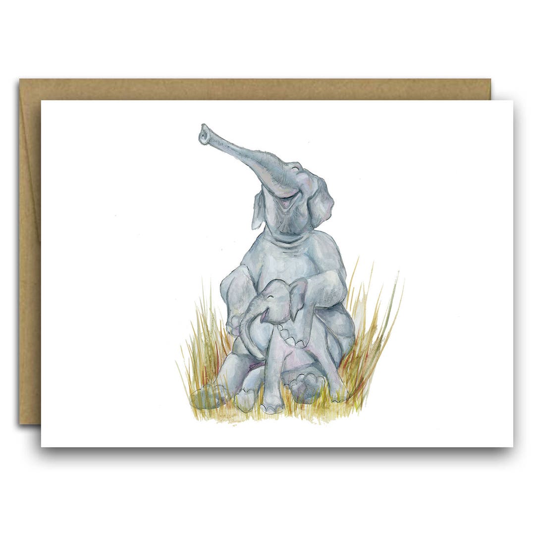 Elephant Mother's Day Card * Cute Animals - Etsy