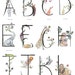 Nursery Letters / Alphabet / Flower Letters / Animal Letters / - Etsy