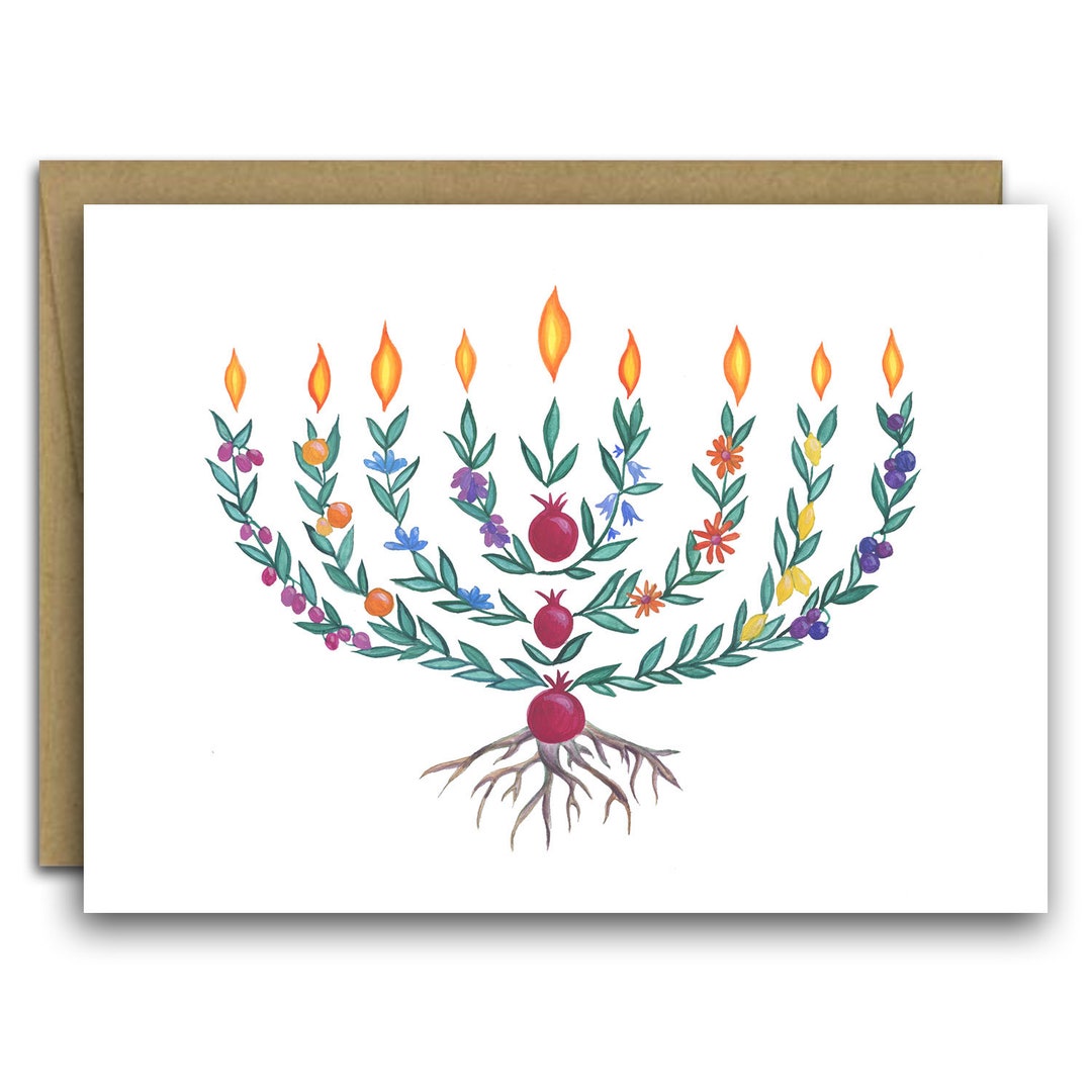 Hanukkah Card / Chanukahcards / Tree of Life Card / Chanukah Card Pack ...