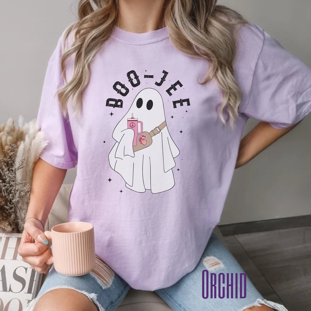 Cute Ghost Boo Jee Preppy Halloween Comfort Colors® Shirt - Etsy