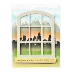 Spellbinders Windows With A View Stencil: Background Scapes, by Tina Smith STN083 - Etsy