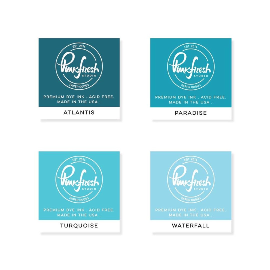 Pinkfresh Studio Premium Dye Cube Ink Pads 4 Colors: Amalfi Coast ...