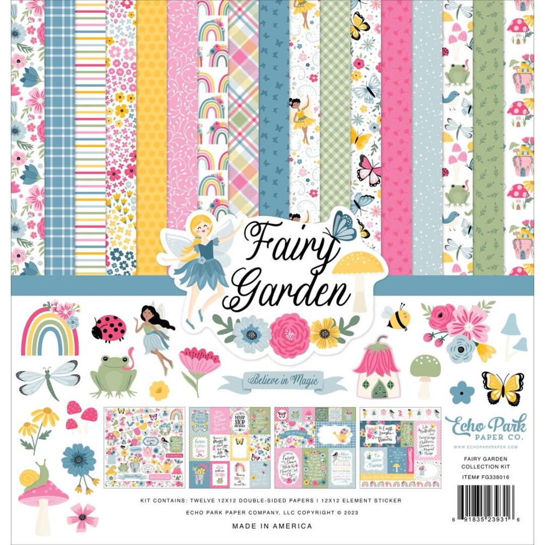 Echo Park Fairy Garden 12x12 Collection Kit FG338016 - Etsy