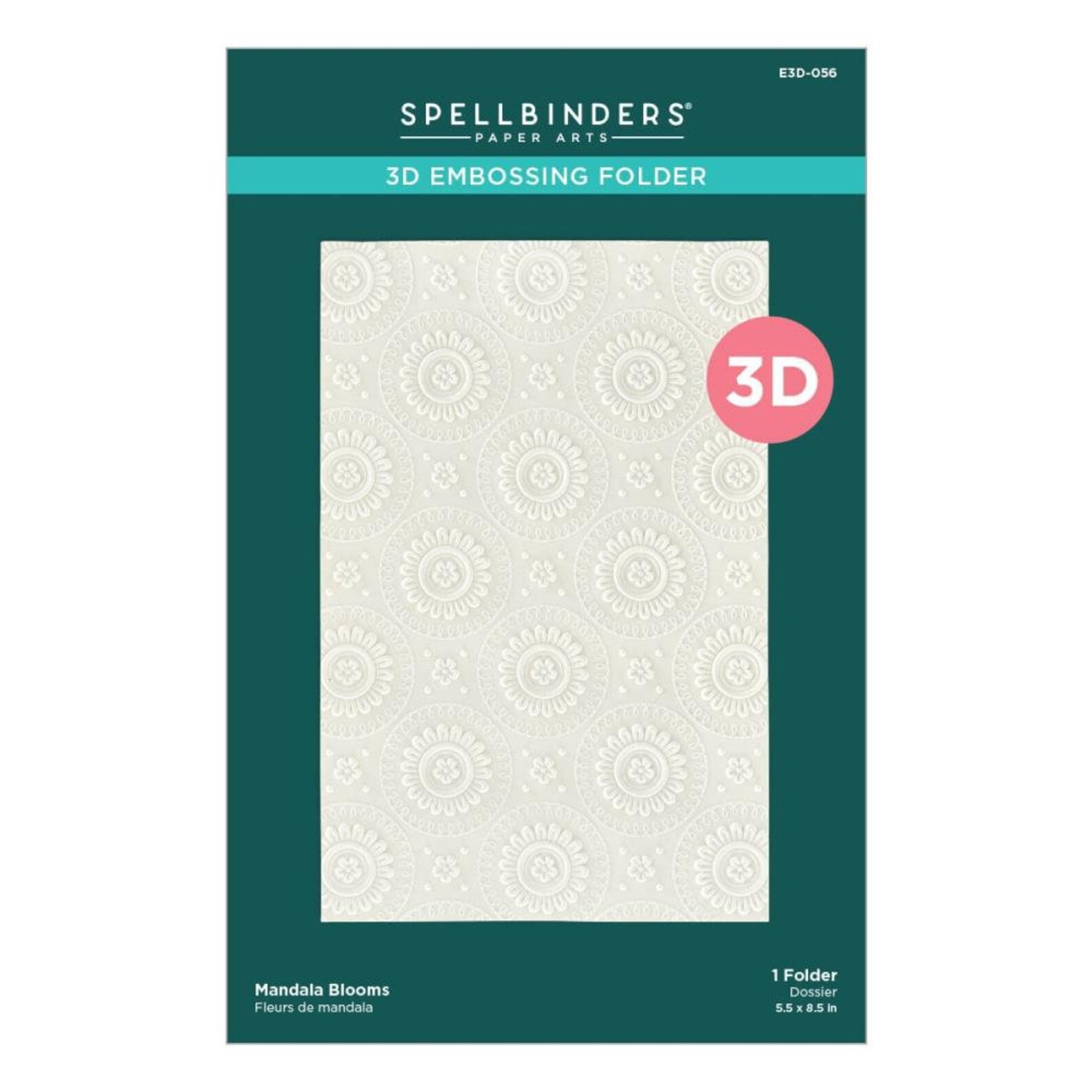 Spellbinders 5.5x8.5 3D Embossing Folder: Mandala Blooms E3D056 - Etsy