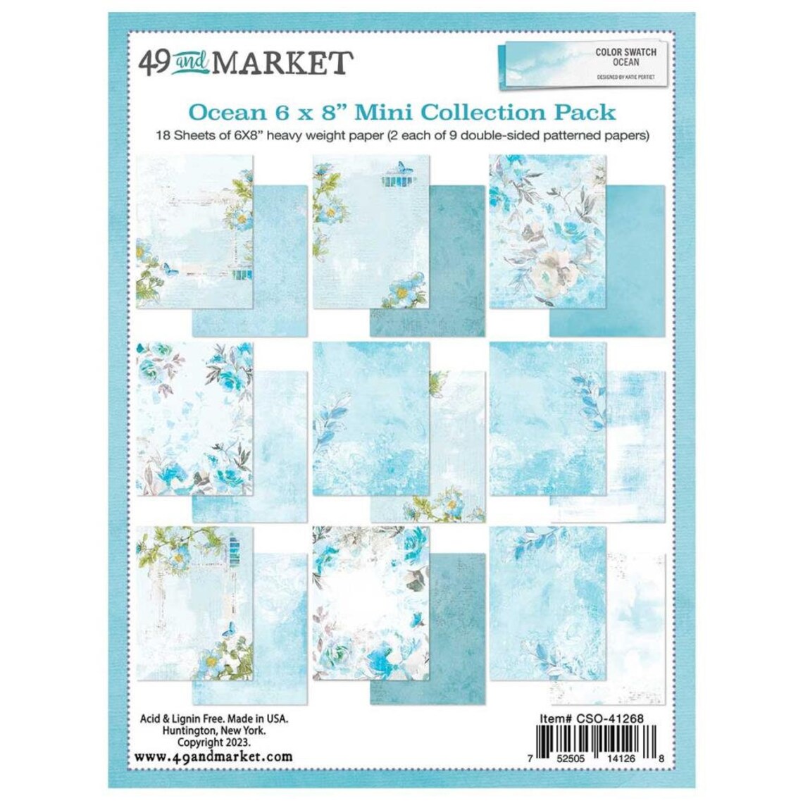 49 and Market Color Swatch: Ocean 6x8 Mini Collection Pack CSO41268 - Etsy