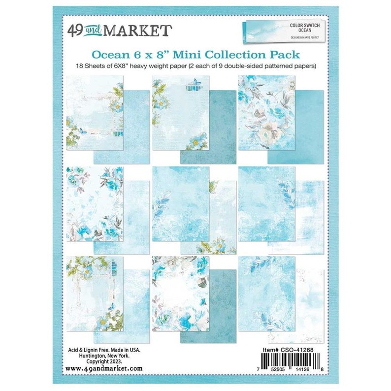 49 and Market Color Swatch: Ocean 6x8 Mini Collection Pack CSO41268 - Etsy