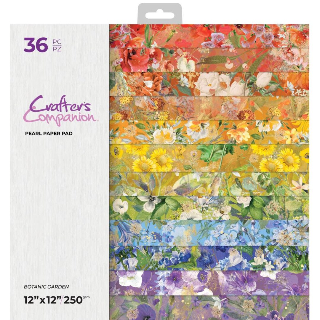 Crafter's Companion 12x12 Pearl Paper Pad: Botanic Garden AD12BOTG - Etsy