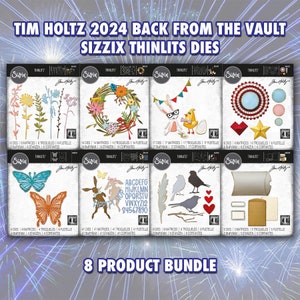 Tim Holtz 2024 Back From the Vault Sizzix Thinlits Dies: 8 Product Bundle - Etsy