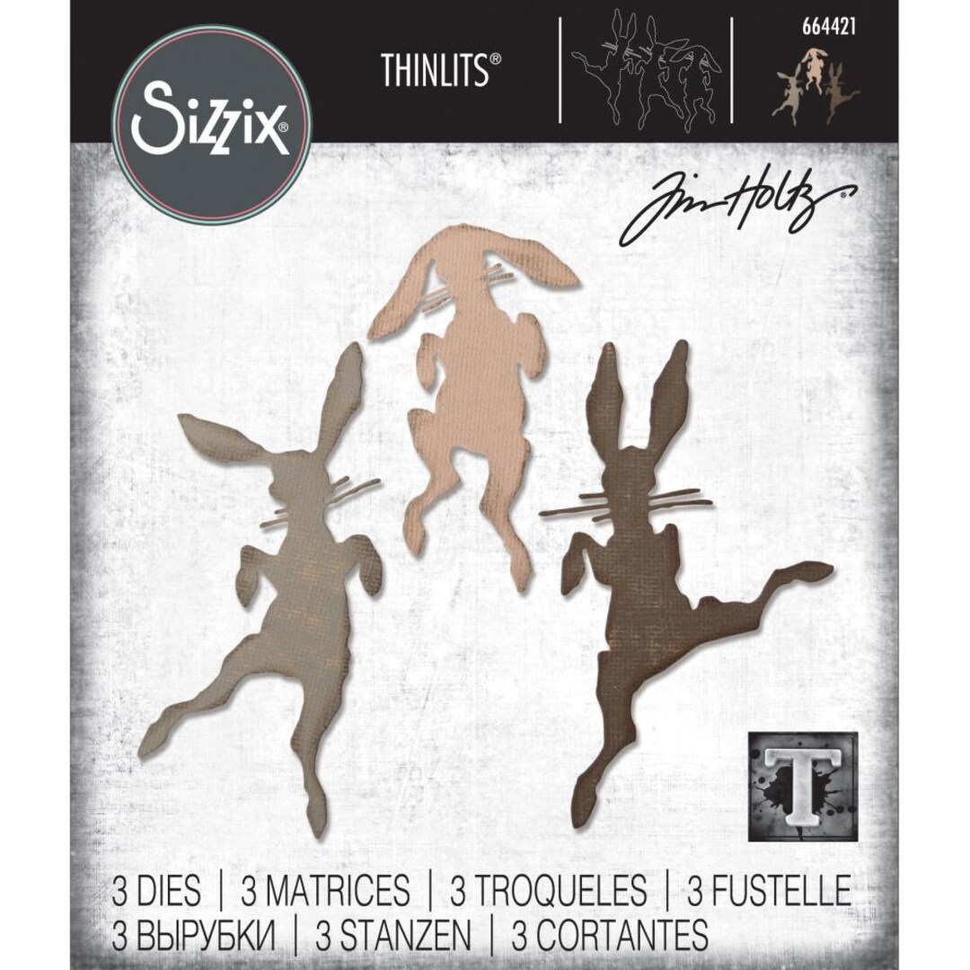 Tim Holtz Thinlits Dies: Bunny Hop, by Sizzix 664421 - Etsy