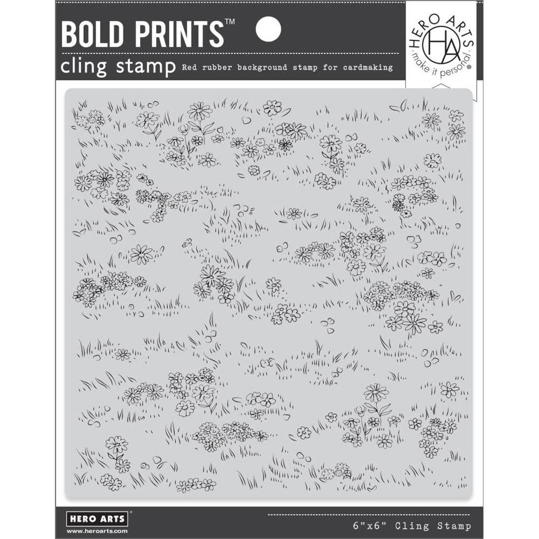 Hero Arts Bold Prints 6x6 Background Cling Stamp: Meadow Floor HACG918 - Etsy