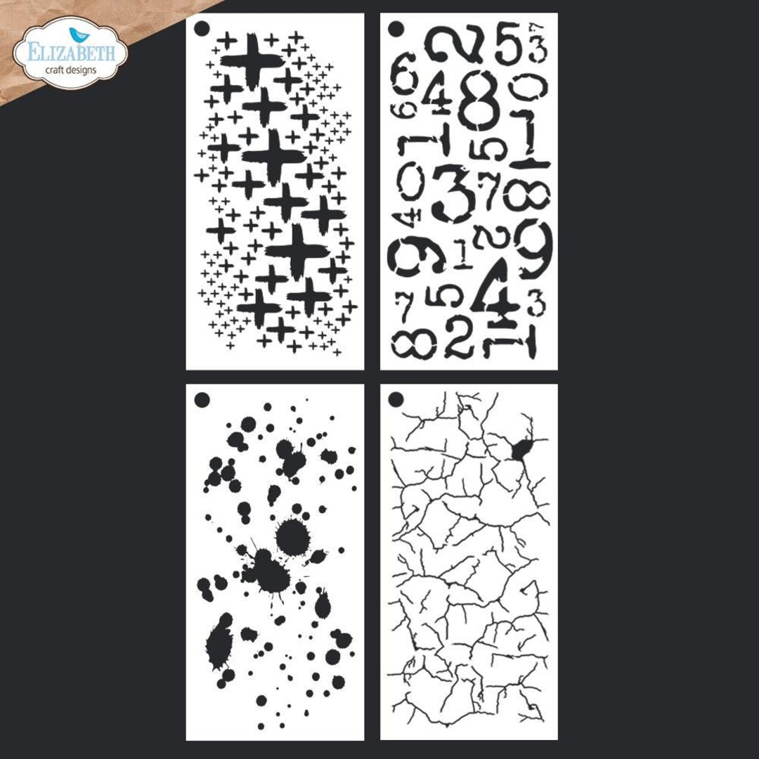Elizabeth Craft Stencils: Journal Stencils 3, 4/pkg (5A0021G71G487) - Etsy