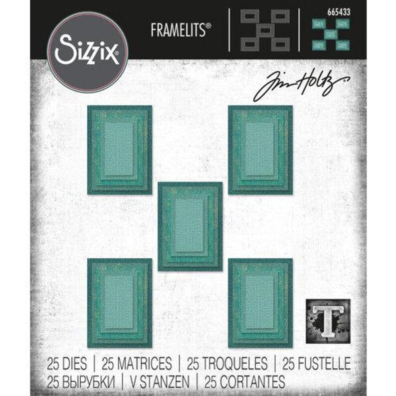Sizzix Thinlits Dies: Stacked Tiles Rectangles by Tim Holtz - Etsy