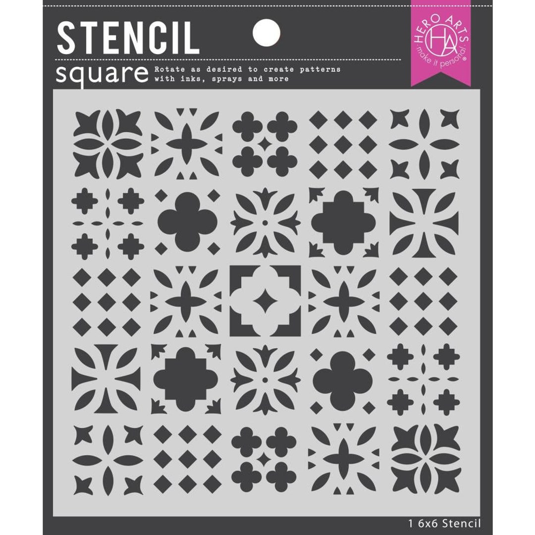 Hero Arts 6x6 Stencil: Decorative Tile Pattern 5A0027QG1GB1Q - Etsy
