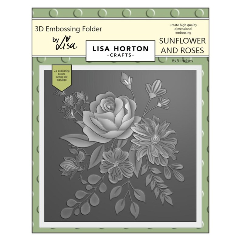 Lisa Horton Crafts 6x6 Embossing Folder: Sunflowers and Roses LHCEF046 - Etsy