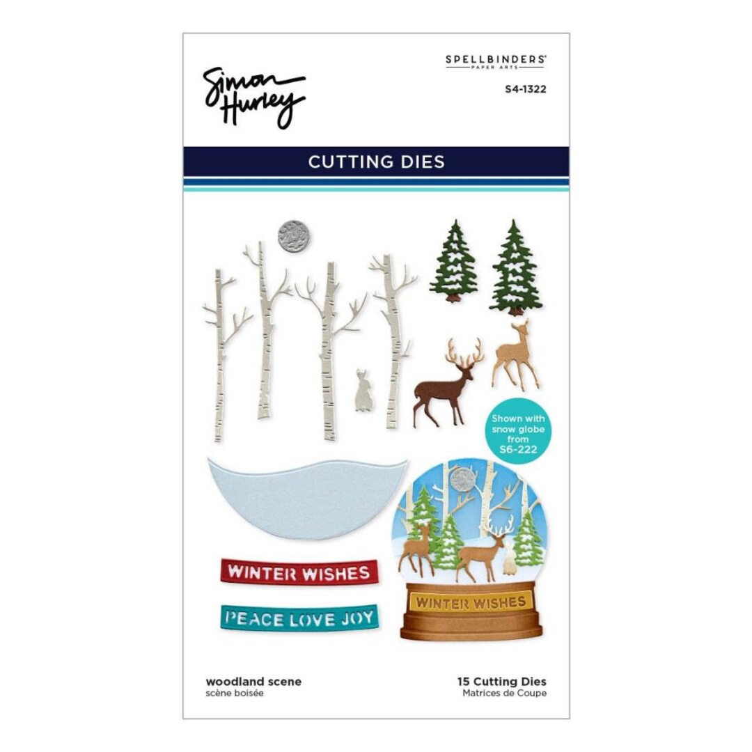 Spellbinders Simon's Snow Globe Etched Dies: Woodland Scene, by Simon ...