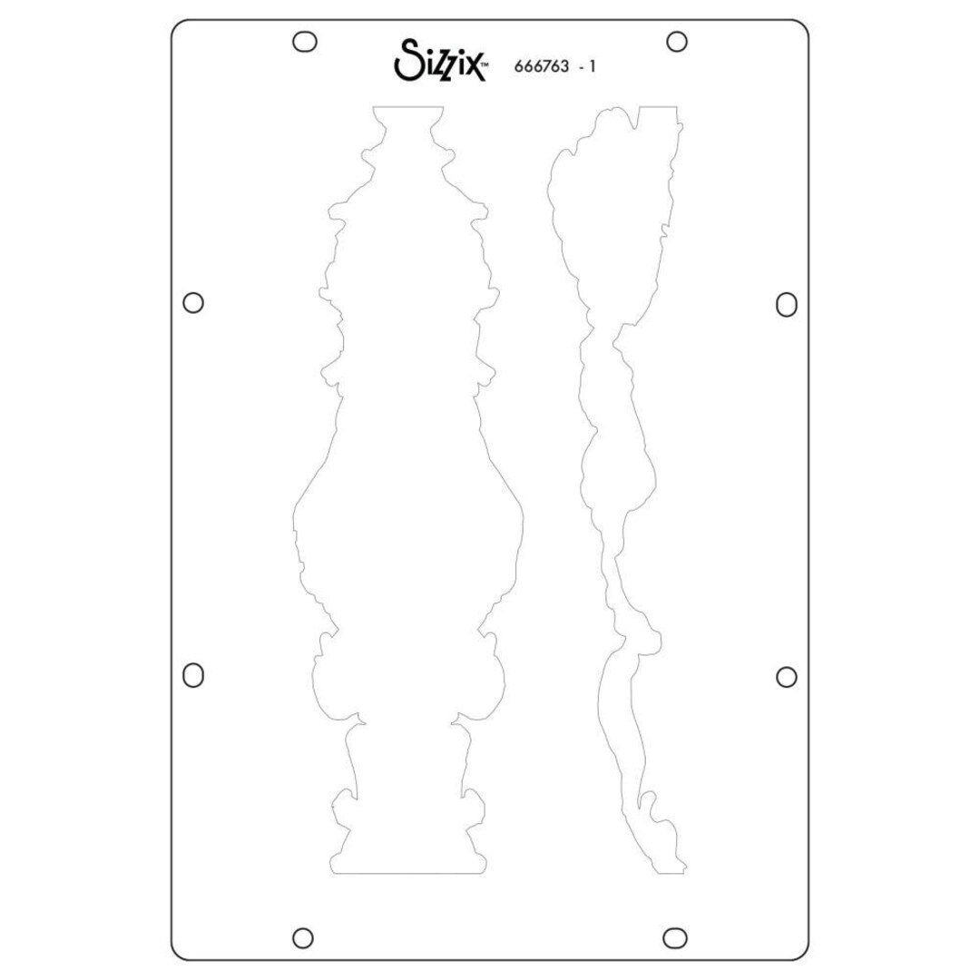 Sizzix Clear Stamp Set W/ Stencils: Ornate, 17/pkg, by Vic Hollins ...