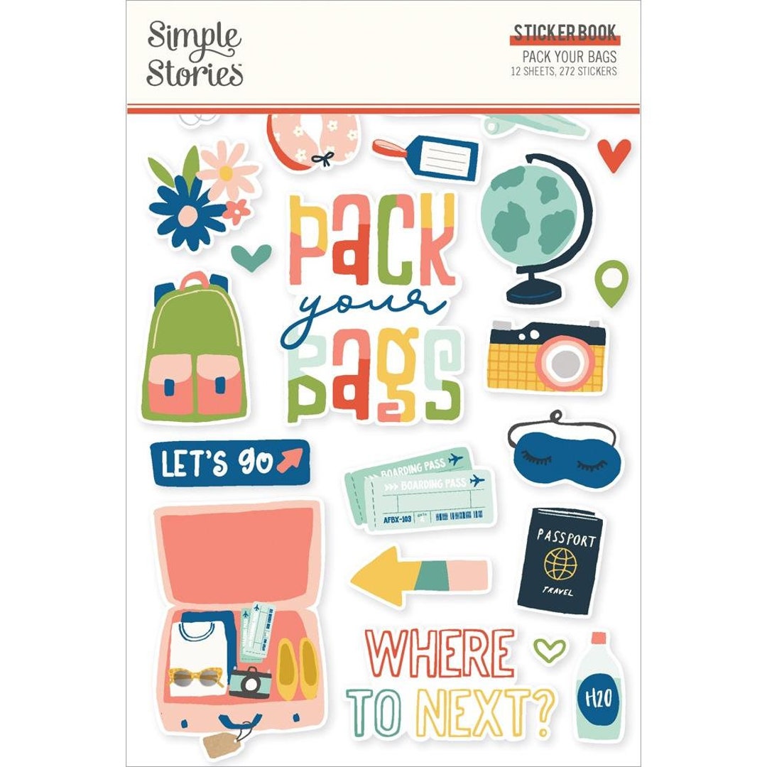 Simple Stories Pack Your Bags Sticker Book PYB22122 - Etsy