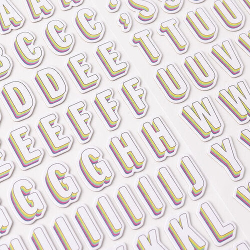 Vicki Boutin Sweet Rush Thickers Stickers: Alpha/chipboard - Etsy