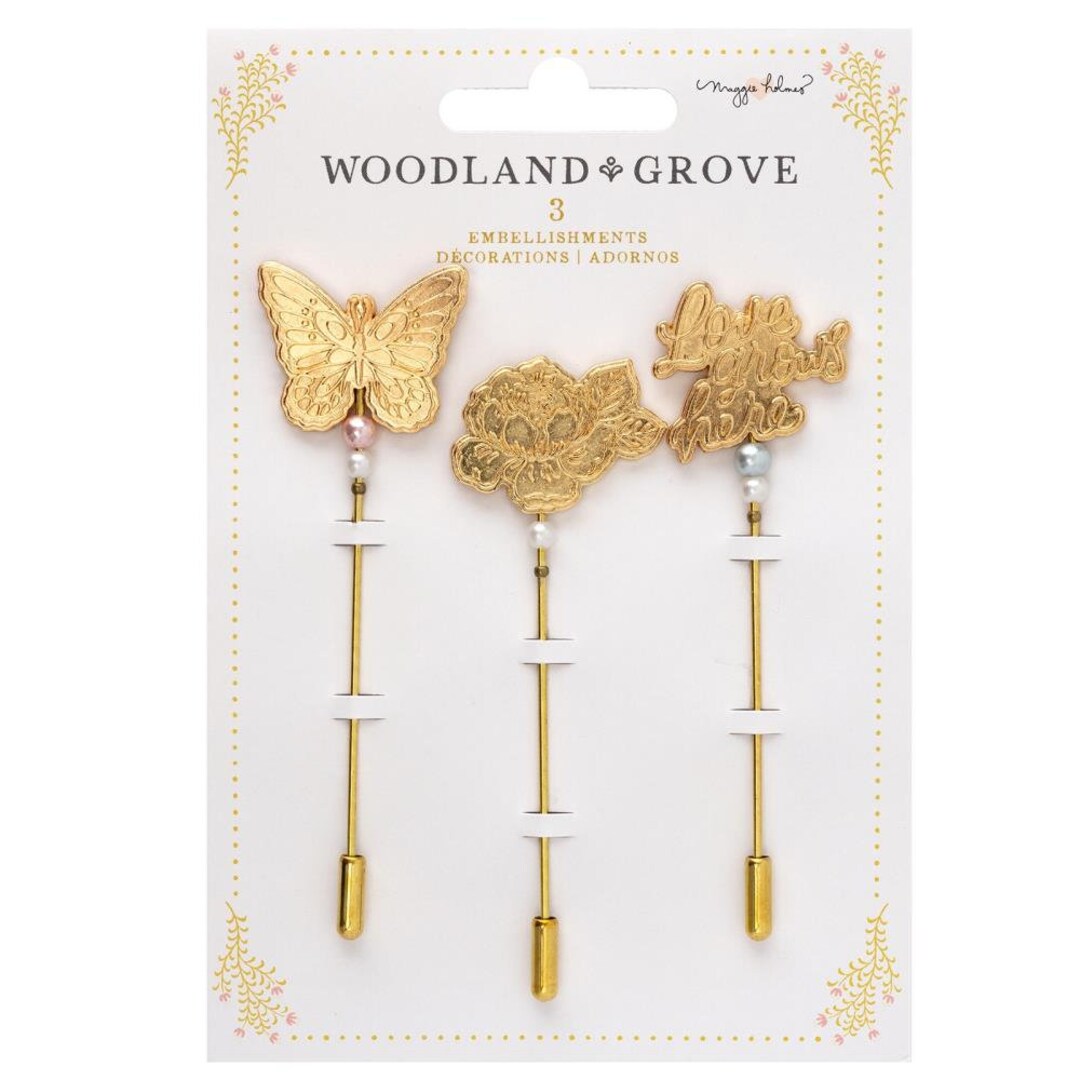 Maggie Holmes Woodland Grove Charm Pins, 3/pkg MH021908 - Etsy